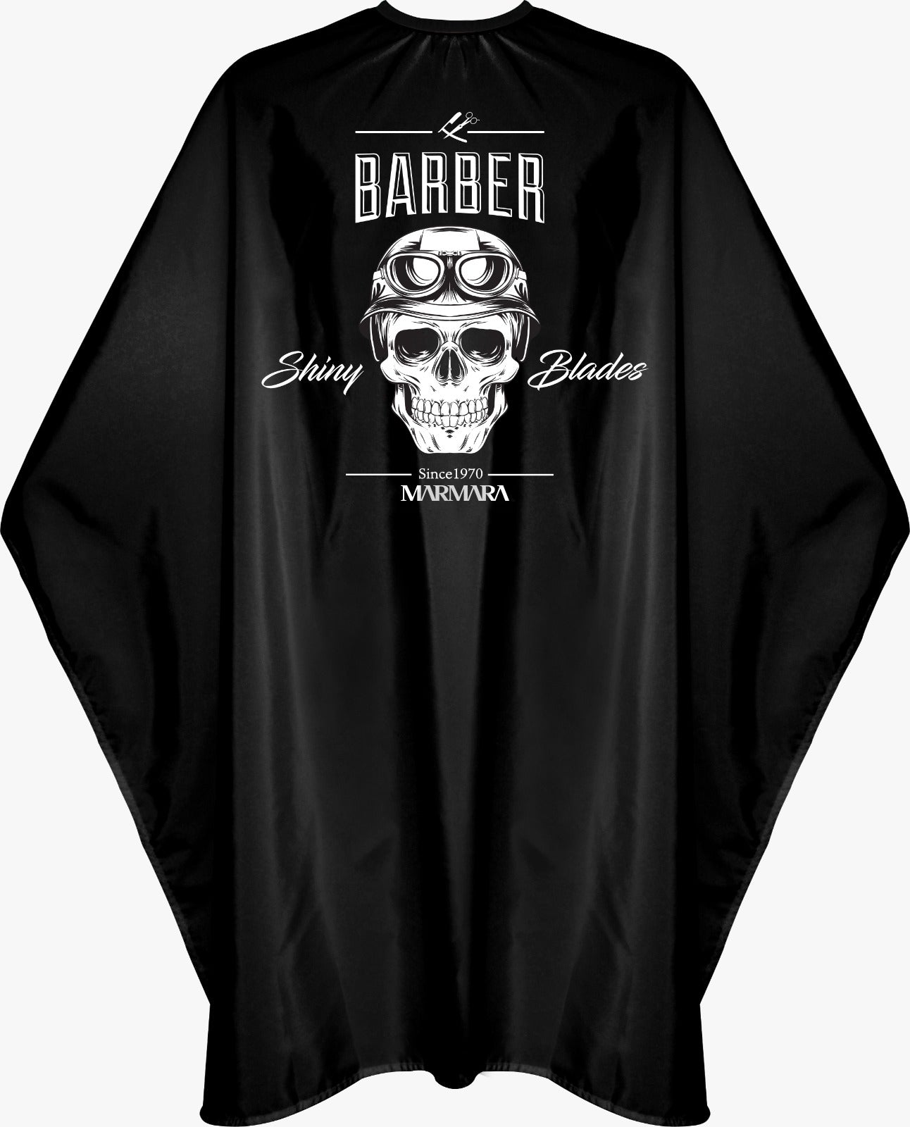 Marmara Barber Cape Black Skull